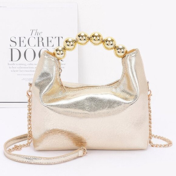 BB Boutique | Bags | Metallic Ccb Ball Handle Bag | Poshmark